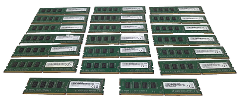 Lot of 20 - RAM Sticks, 4GB, DDR4, 2133MHz, DIMM, 15ns Latency, Mixed P ...