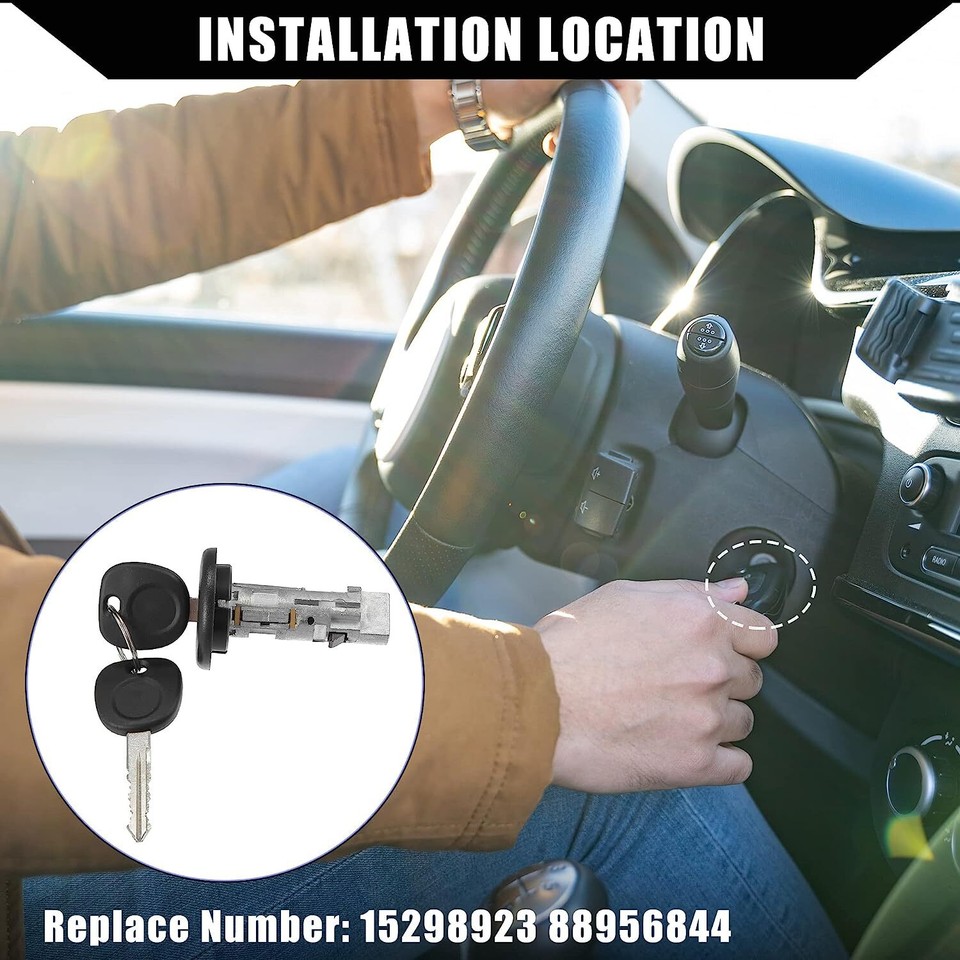 Ignition Switch Lock Cylinder W/ Keys For Chevy GMC Silverado Tahoe ...