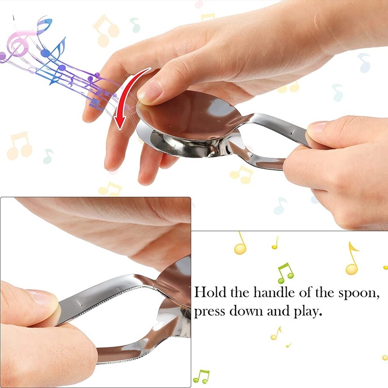 Musical Spoons Instrument with Wooden Handle Percussion Instrument ...