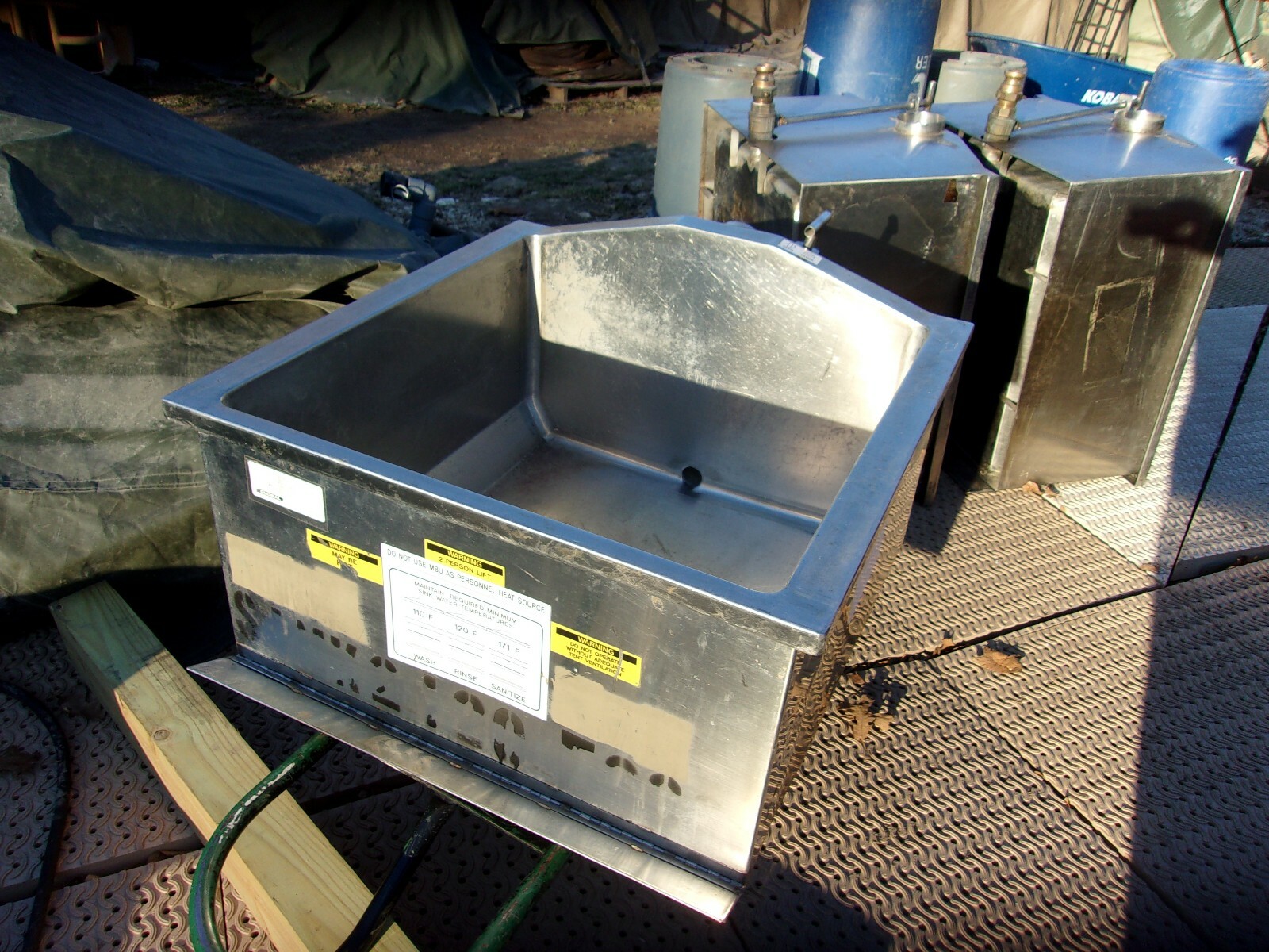 MILITARY SURPLUS MKT FIELD KITCHEN SINK FOR 3 PIECE SANITATION SYSTEM ...