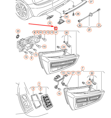 NEW OEM AUDI A1 8X REAR LID LEFT TAILLIGHT 8X0945093D GENUINE | eBay