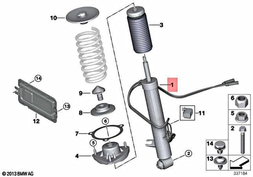 Genuine BMW X5 M X6 F15 F16 X5 25d 25dX Shock Absorber Rear Left ...