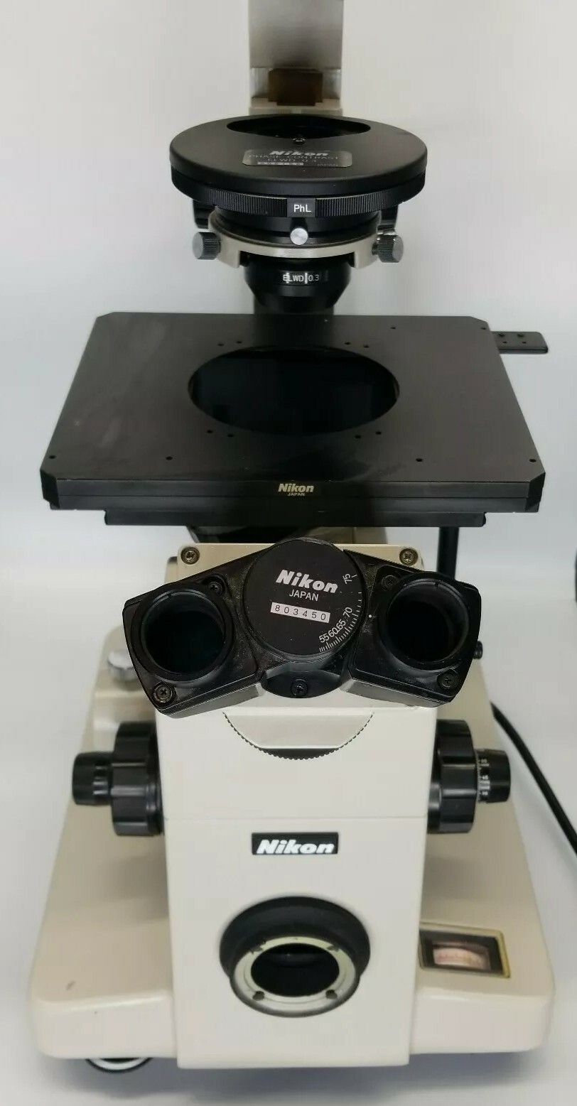 Nikon Diaphot Inverted Phase Contrast-2 ELWD 0.3 Microscope 803450 for ...
