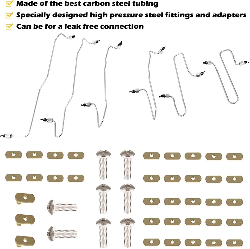 For Caterpillar CAT 3406 Fuel Injection Line Kit 3406B 3406C 1917942 ...