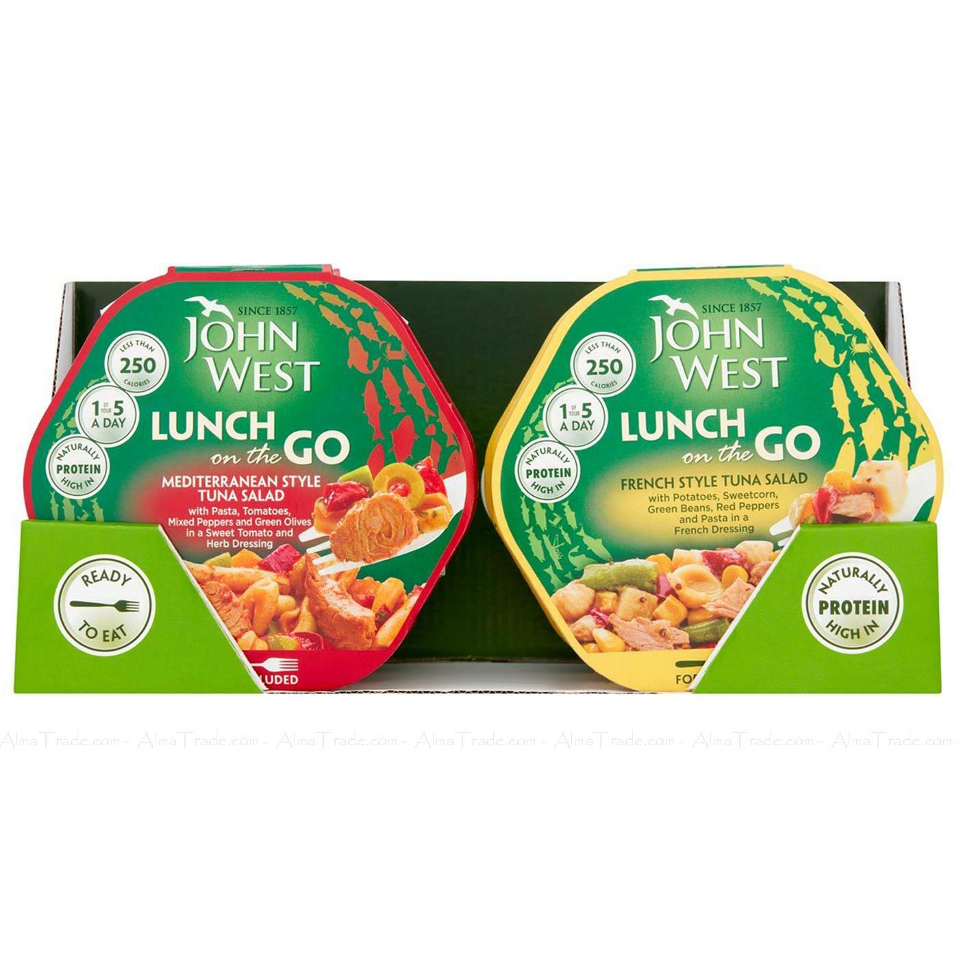John West Lunch On The Go Tasty Ready to Eat Fish Tuna Salad - Pack of ...
