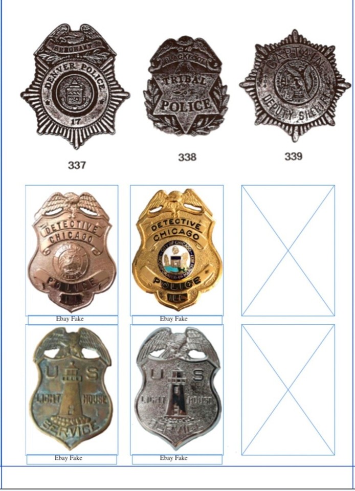 LANGENBACKER's GUIDE OF FAKE POLICE BADGES With Added Known Fakes by ...