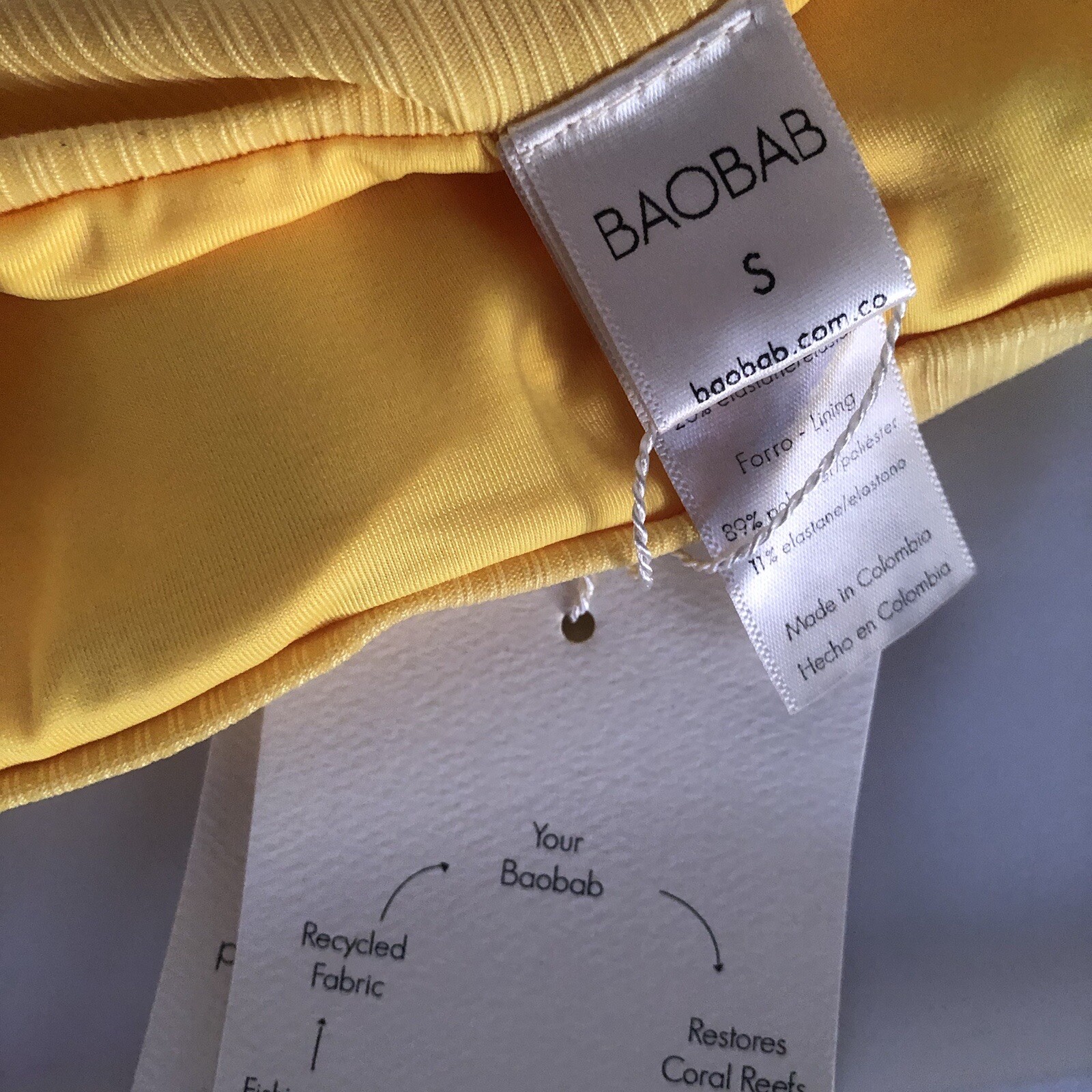 Baobab Galo Top Popcorn Yellow Bikini Swim Resort Revolve S NWT $85 | eBay