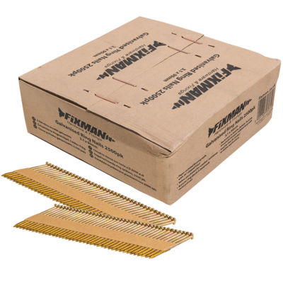 Fixman Collated Galvanised Ring Shank Framing Nails 34° 3.1mm x 90mm ...