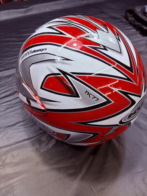 KBC TK77 (TK-77) helmet Size XL (61-62cm) Moto Design with Face Shield ...