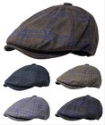 Men's Classic Cotton Blend Plaid Newsboy Applejack Cap Style, Quality ...