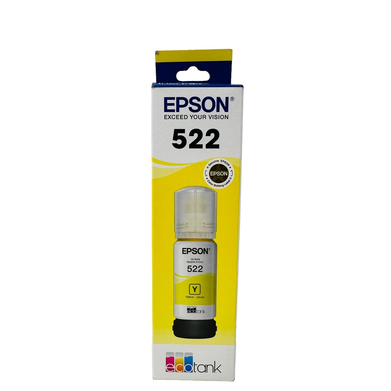 Epson 522 EcoTank Yellow Ink Bottle T522420S Genuine Original OEM OPEN ...