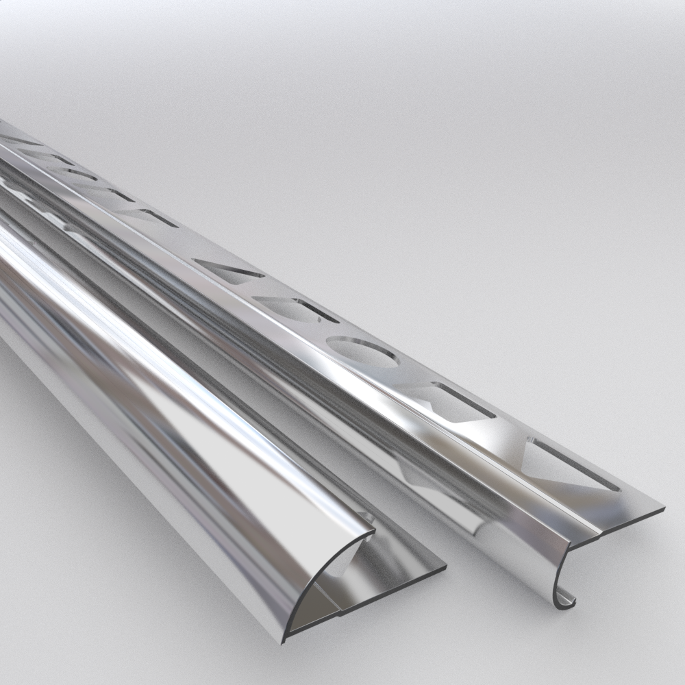 TILE TRIMS VROMA Single Trim, Mix & Match- All Profiles Many Finishes ...