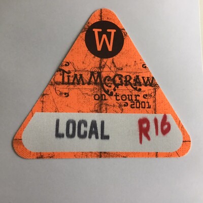 Tim McGraw Backstage Satin Pass On Tour 2001 | eBay