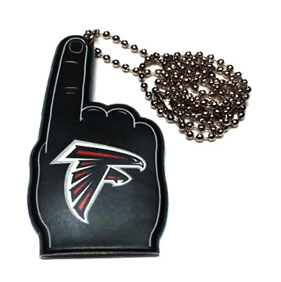 ATLANTA FALCONS NFL PENDANT WERE #1 FINGER 21" CHAIN FOAM-LINED VINYL 2 ...