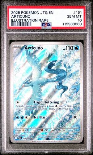 2025 POKEMON JTG EN-JOURNEY TOGETHER ILLUSTRATION RARE #161 ARTICUNO ...