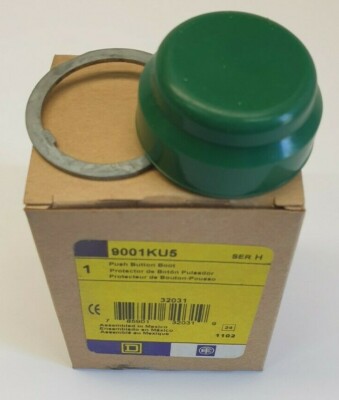Square D Schneider 9001KU5 Green Push Button Boot - Non Illuminated ...