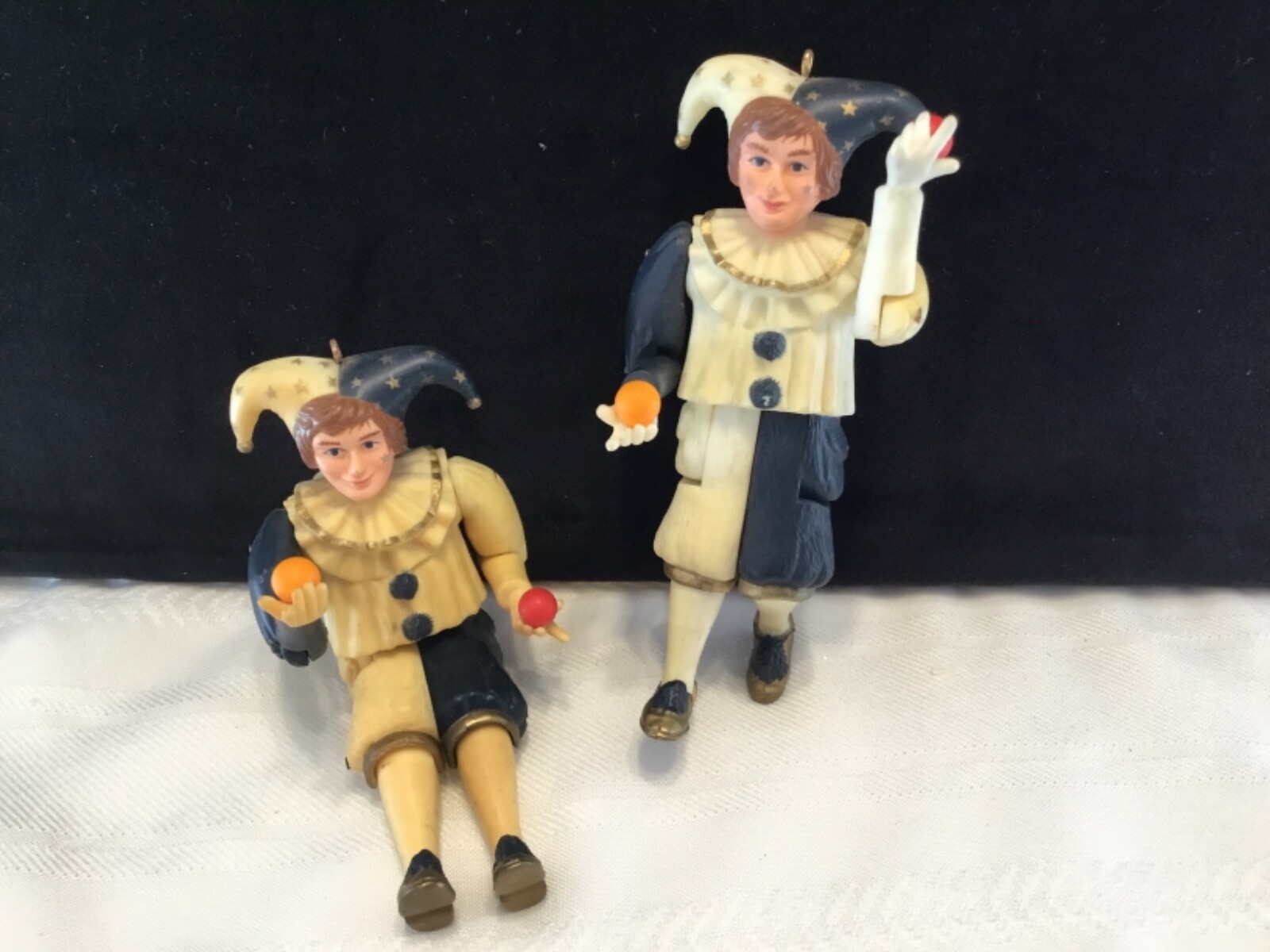Lot of 2 Vintage 1984 Plastic Christmas HOLIDAY JESTER Ornament “Rare ...