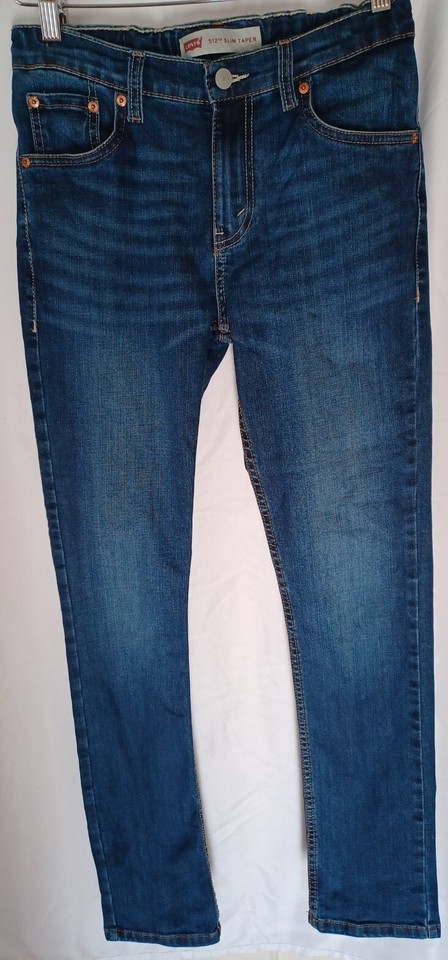 Levi's 512 Slim Taper youth Stretch Blue Jeans Tag 28x30 16 Reg ...