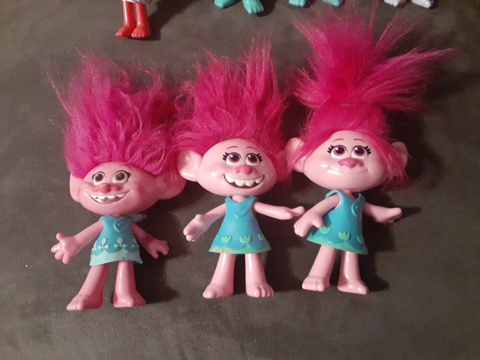 Dreamworks Trolls Lot Of 7 Doll Troll Toy Figures Branch Poppy Guy ...