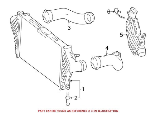 Genuine OEM Intercooler Charge Air Hose for Mercedes 1665280000 | eBay
