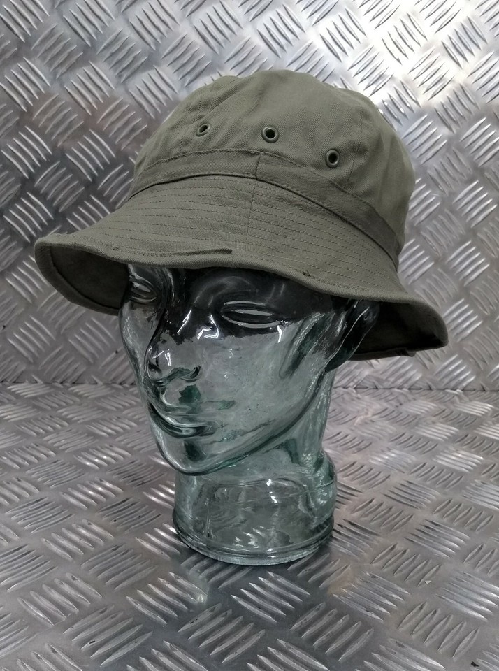 Genuine Military OD Olive Green Bucket Hat Army Boonie Bush hat Rave ...