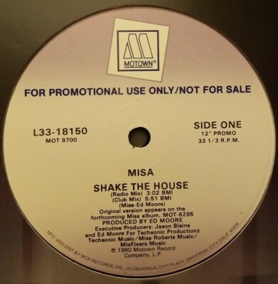 MISA - Shake The House - 12" Vinyl 1990 MOTOWN Records *RARE PROMO* | eBay