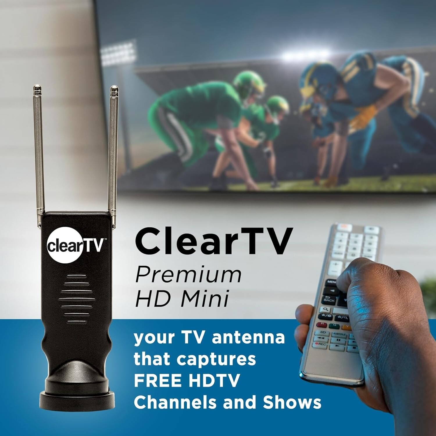 Clear TV Antenna Premium HDTV Digital Free Channel Indoor Antenna with ...