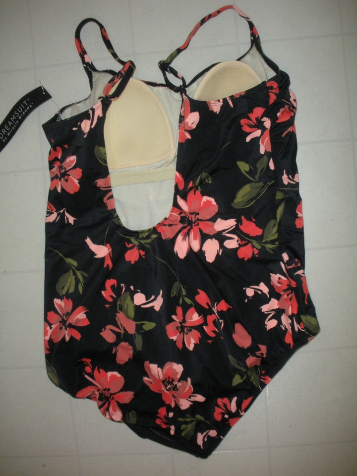 Dreamsuit Multicolor Floral Modern Romance Morgan 1 Pc Swimsuit Sz 16 ...
