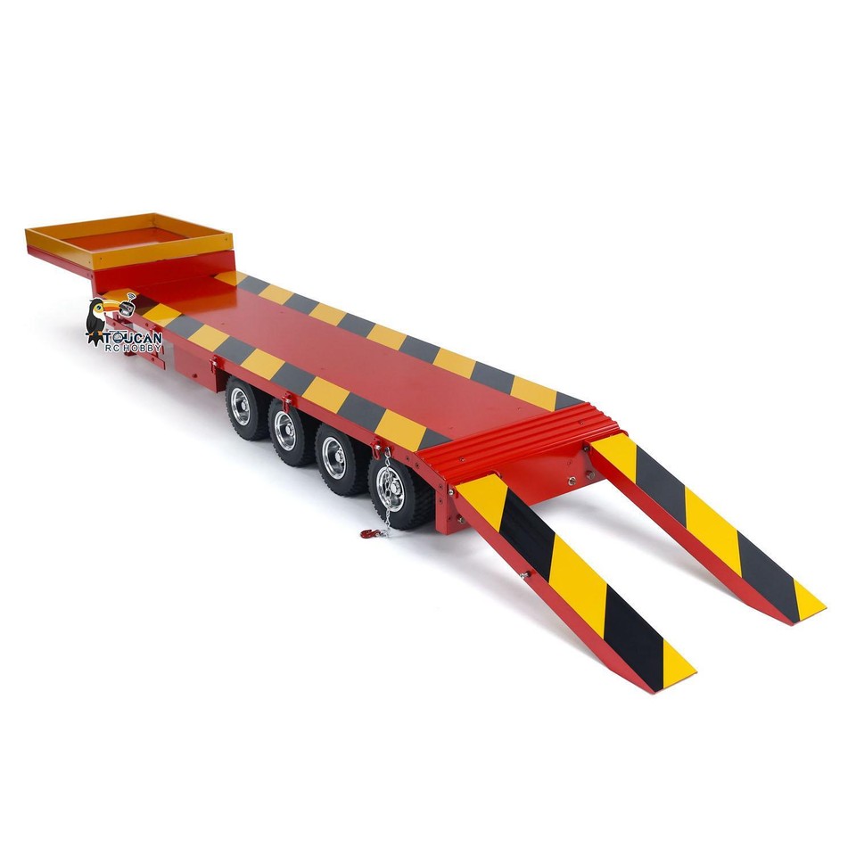 Metal Trailer 1/14 4-Axle Semi-trailer for RC Tractor Truck ...