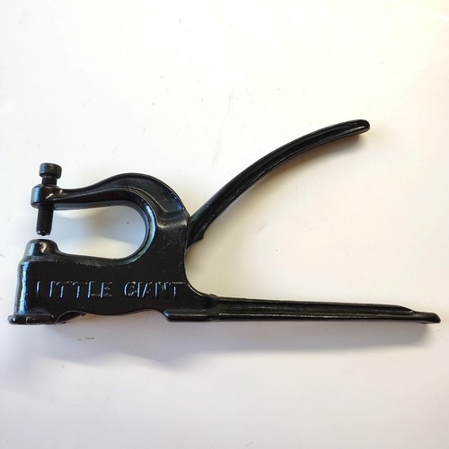 Vintage Little Giant Hand Press Cast Iron Table Top Rivet Punch Tool | eBay