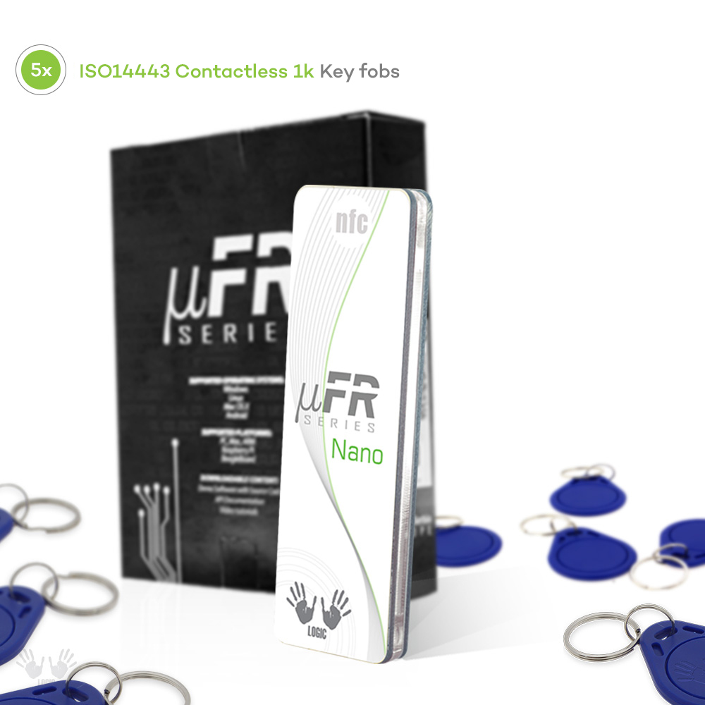 NFC RFID Reader µFR Nano USB 13,56MHz Writer Free software SDK &Card ...