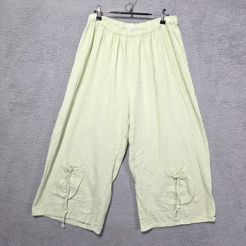 Oh My Gauze! Pants Womens Size 3 Drawstrings Crop Wide Leg Stretch ...