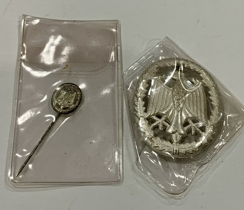 Bundeswehr German Army Military Silver Tone Proficiency Badge and Stick ...