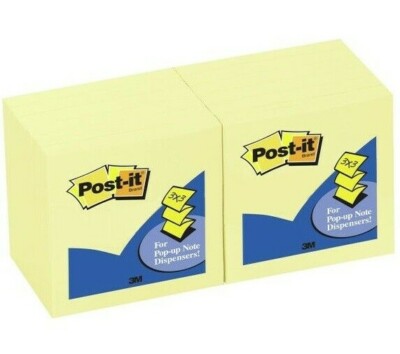 Post-it 3M Pop Up Note Recyclable 76 x 76mm Yellow Pk of 12 R330-YW ...