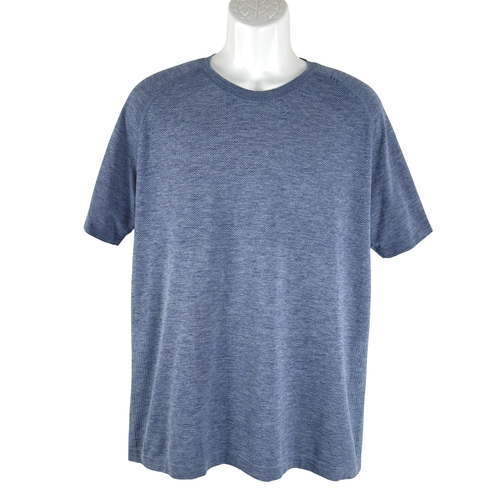 Lululemon Metal Vent Tech Shirt Mens Large Blue Short Sleeve Running TP ...