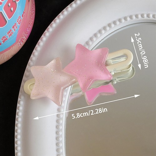 Sweet Cute Star Hairpin Pentagram Hair Clip Side Clips Girl Y2K Hair ...