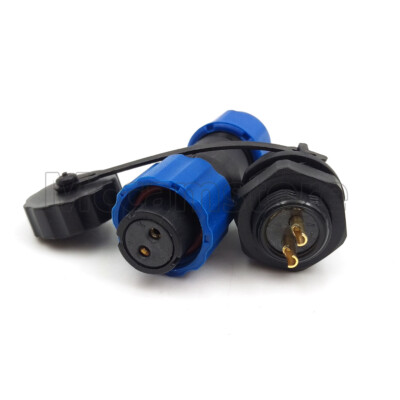 SD13 IP68 Waterproof 2 pin Bulkhead Plug and Panel Socket Connector ...