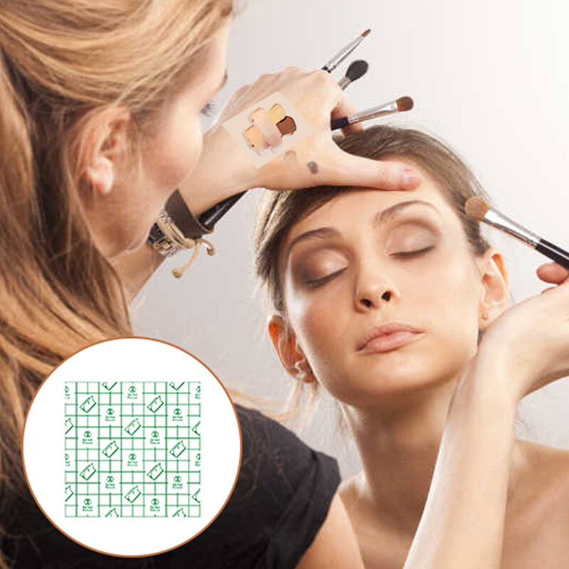 10pcs Disposable Hand Makeup Palettes PU Film Paper Makeup Mixing T-cx ...