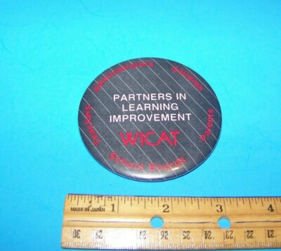 WICAT "Partners In Learning Improvement" Vintage Button | eBay