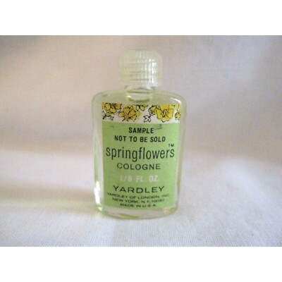 Vintage Spring Flowers Springflowers Cologne Sample Yardley 1/8 fl oz ...