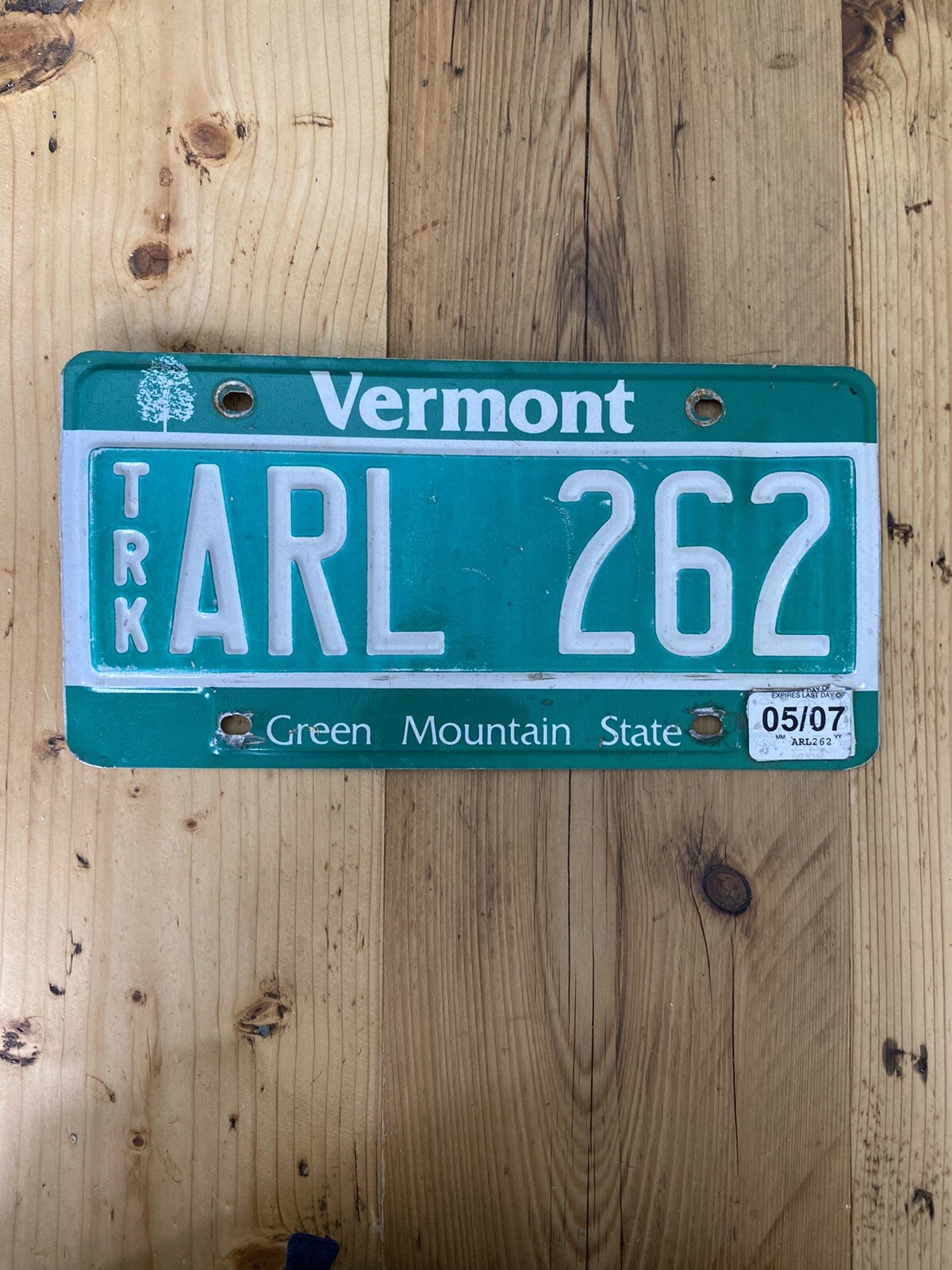 Vintage Vermont Green Mountain State US Car License Number Plate TRK ...