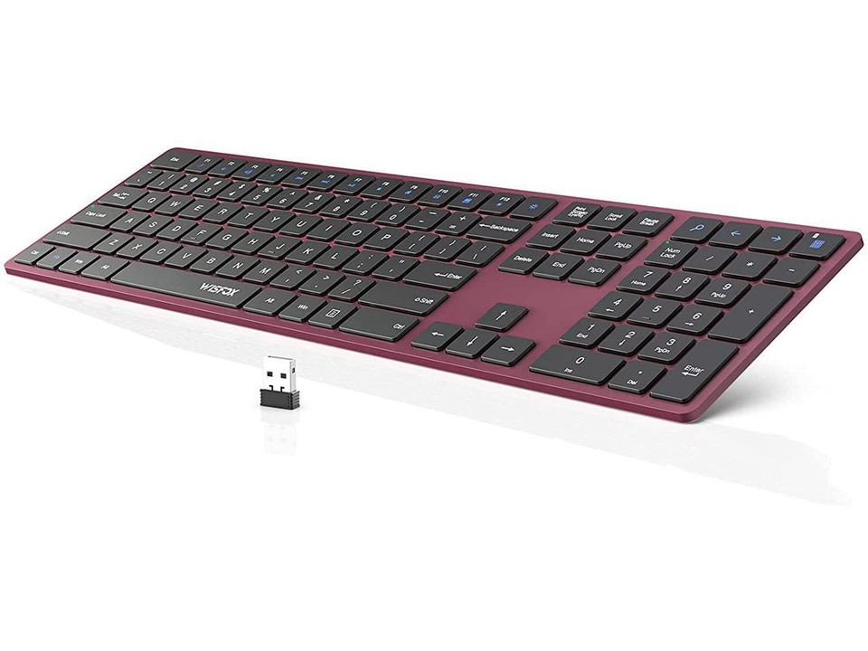 2.4GHz WisFox Wireless Keyboard Lag-Free Ultra Slim Keyboard for ...