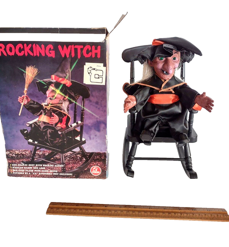 1988 UNN Funny Toys Battery Operated Rocking Witch *Works! *Missing ...