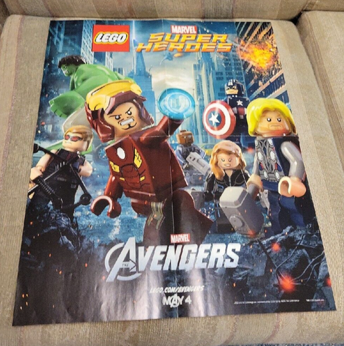 Lego Marvel Avengers Super Heroes Poster 20” x 16” Double-Sided | eBay