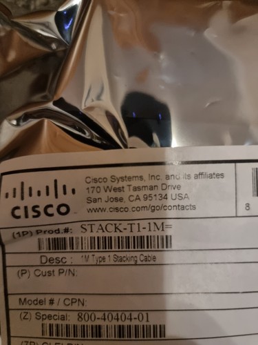 Cisco STACK-T1-1M Stacking Cable for sale online | eBay