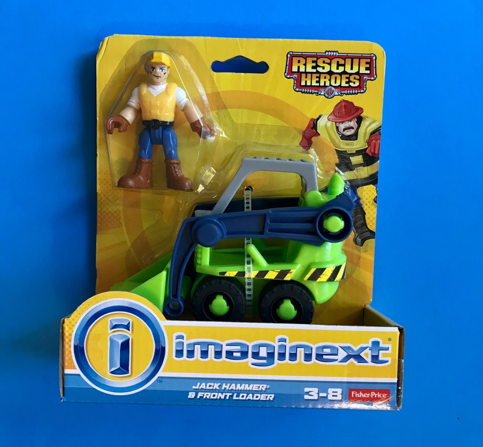 NEW Imaginext Rescue Heroes Jack Hammer & Front Loader Figure Vehicle ...