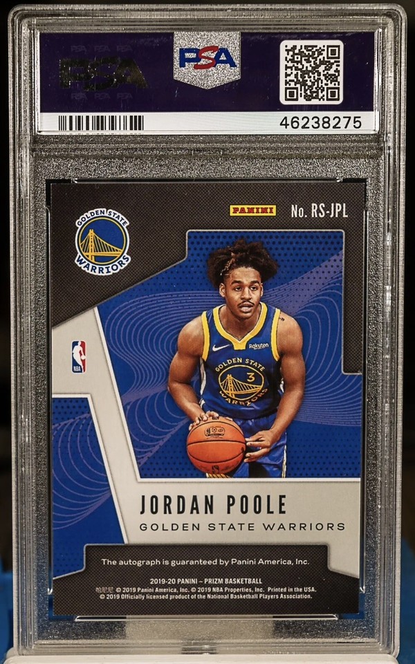 46238275 JORDAN POOLE 2019 Panini Prizm RC Rookie Auto Autograph PSA 10 ...