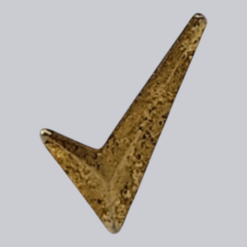 Gold Tone Check Mark Vintage V-Shape Pin Lapel Hat Tie Tack Business ...