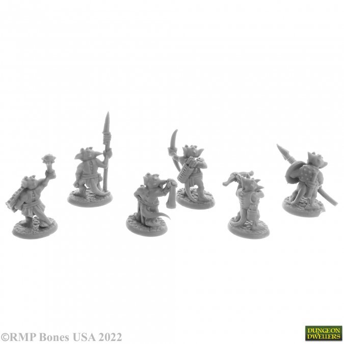 RATPELT KOBOLD WARRIORS Reaper Miniatures Bones USA Dungeon Dwellers ...
