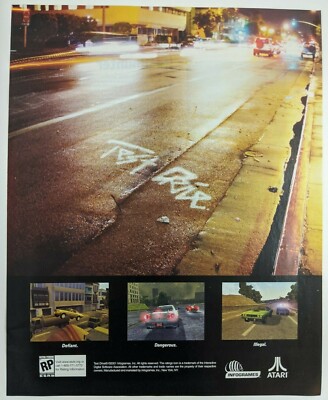 Test Drive Print Ad Game Poster Art PROMO Official Atari Advert 2001 ...